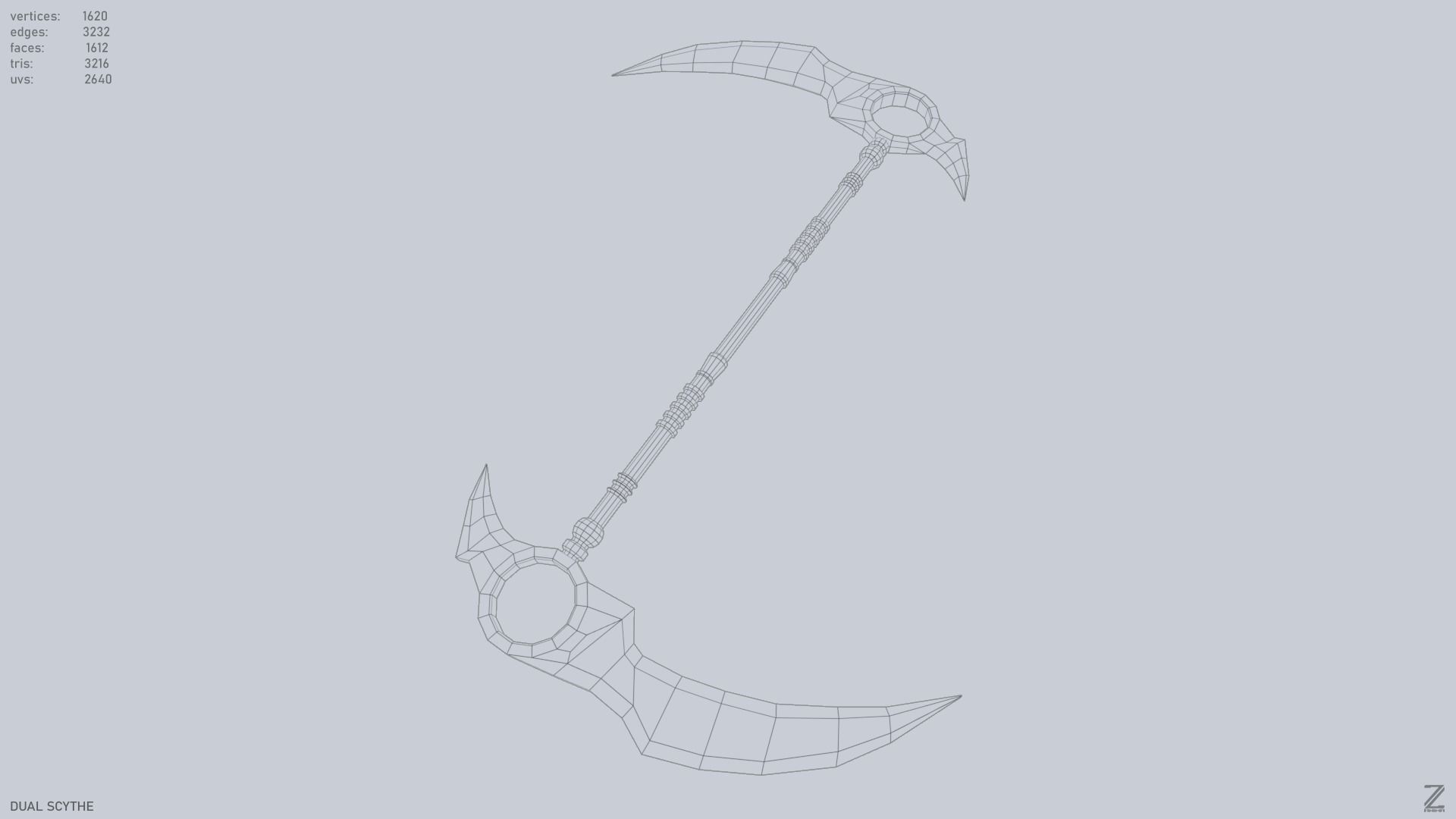 3D model Dual scythe VR / AR / low-poly | CGTrader