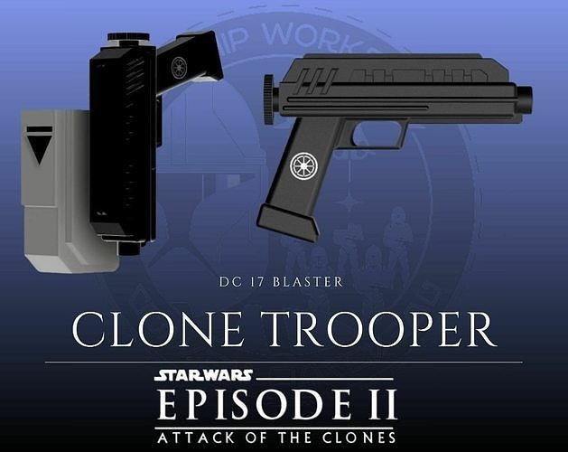dc 17 clone trooper baster 3D model 3D printable | CGTrader