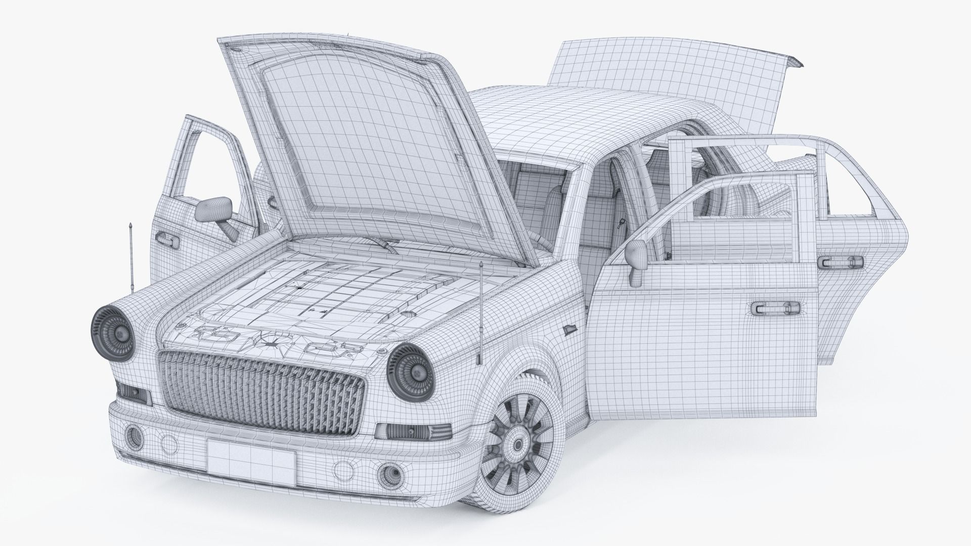 3D model FAW Hongqi L5 2014 with interior VR / AR / low-poly | CGTrader