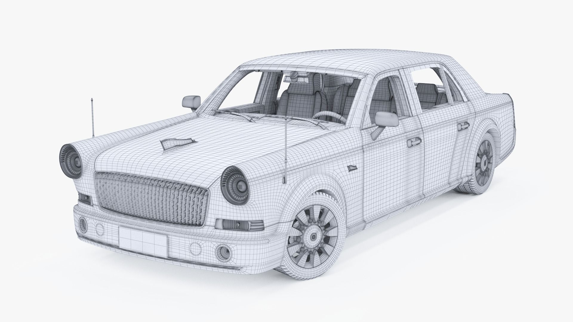 3D model FAW Hongqi L5 2014 with interior VR / AR / low-poly | CGTrader