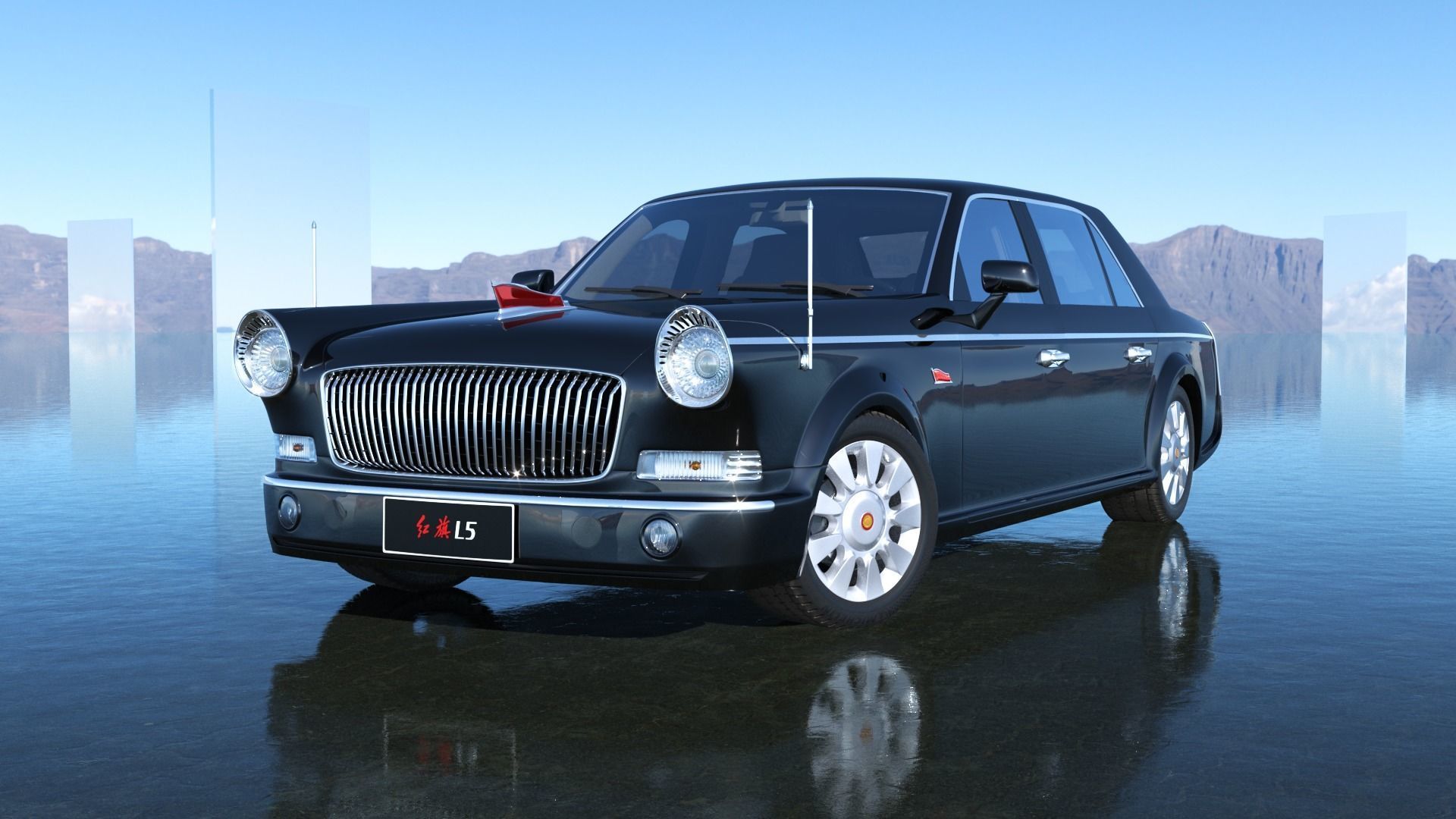 3D model FAW Hongqi L5 2014 with interior VR / AR / low-poly | CGTrader