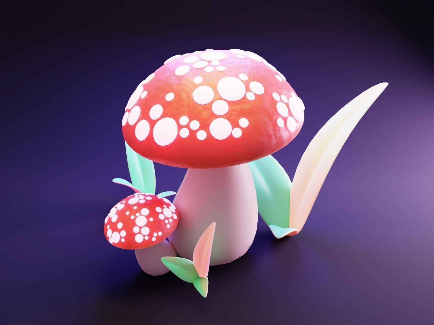 Mushroom 3D model animated | CGTrader