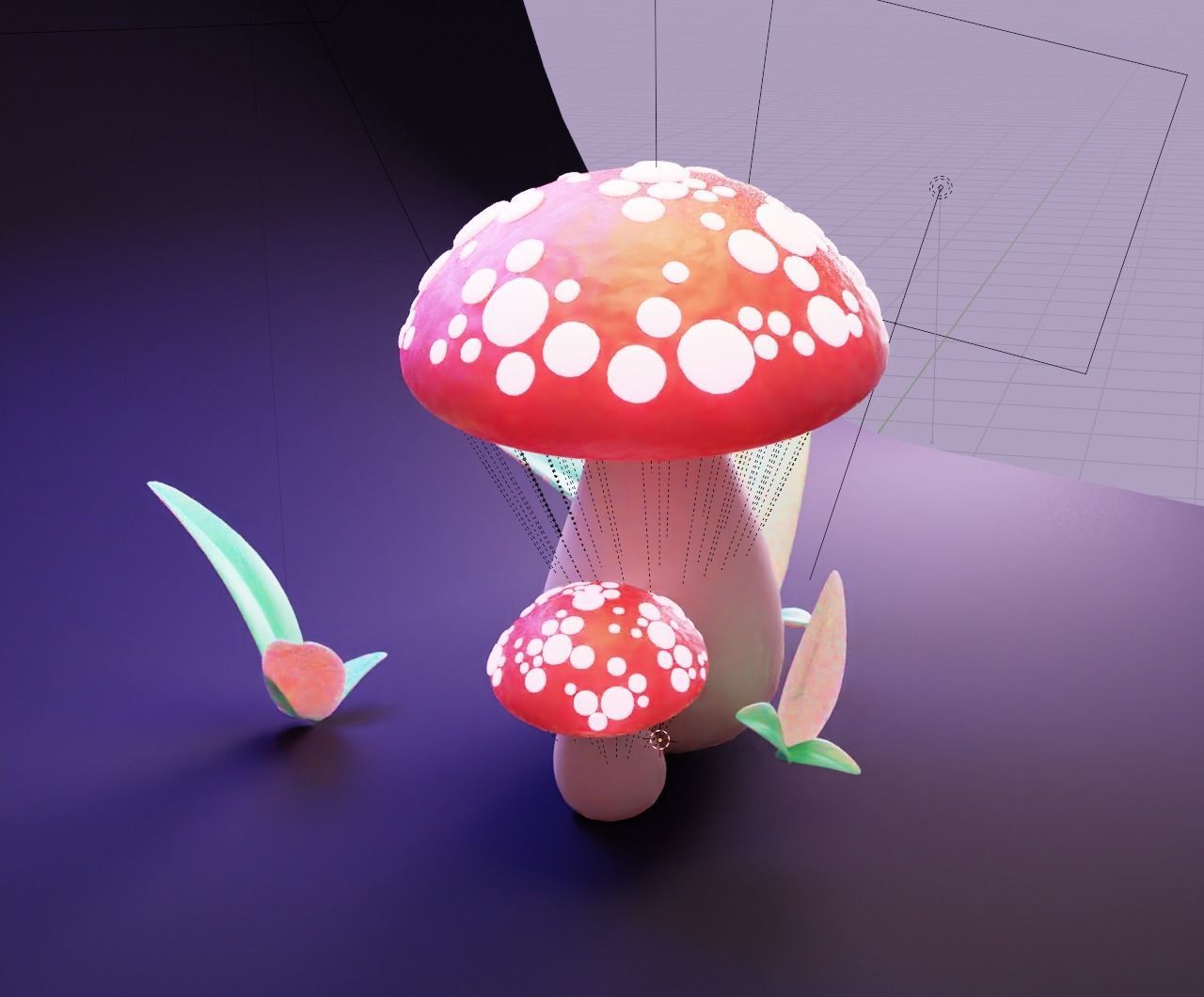 Mushroom 3D model animated | CGTrader