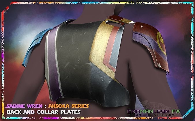 Sabine Wren Live Action Ahsoka Series Back Collar Armor Cosplay 3D ...