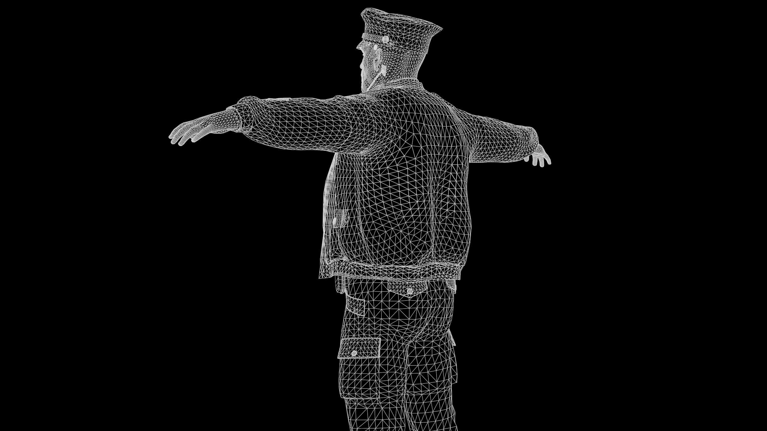 3D model Cyberpunk Police officer VR / AR / low-poly | CGTrader