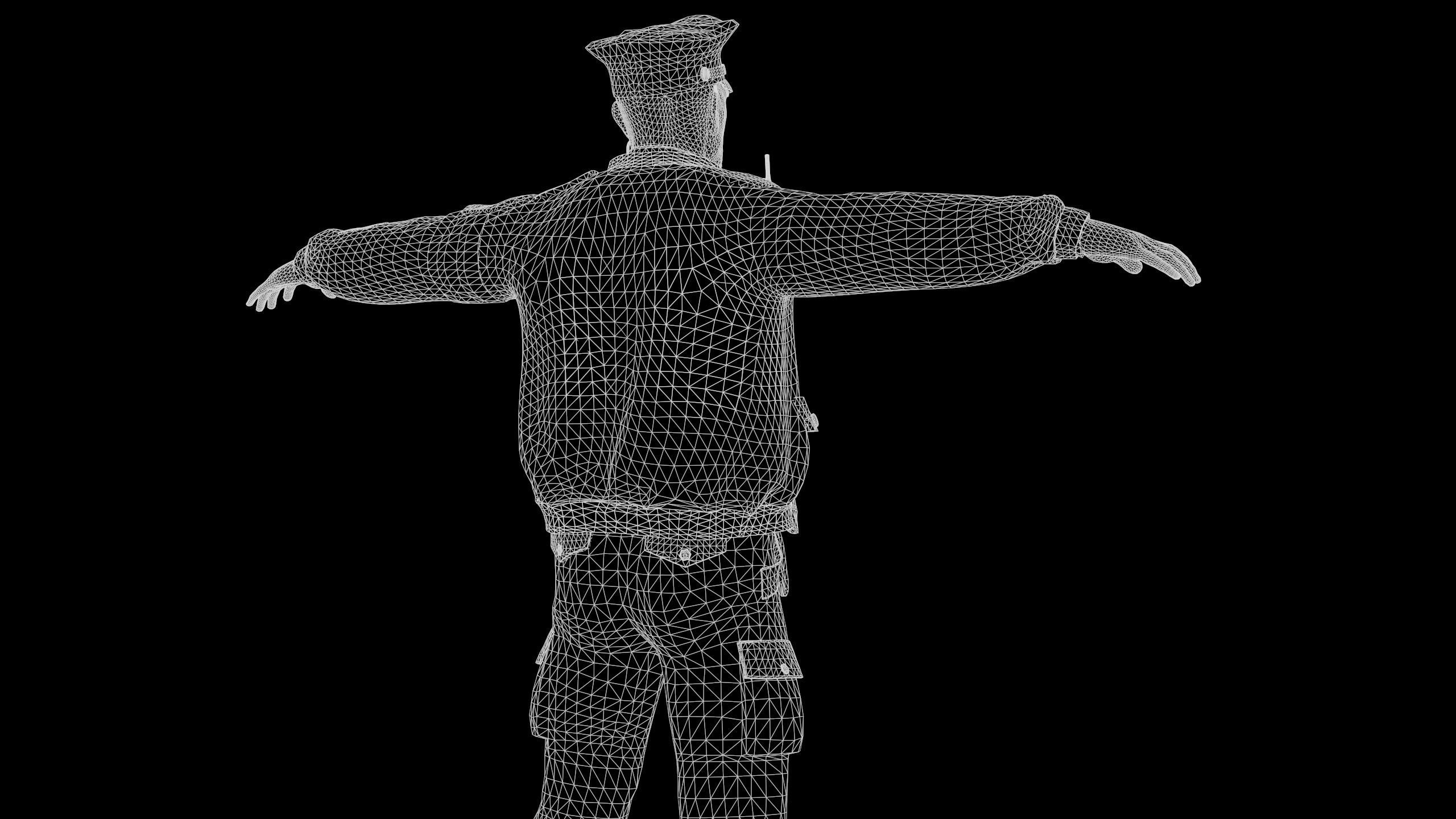 3D model Cyberpunk Police officer VR / AR / low-poly | CGTrader