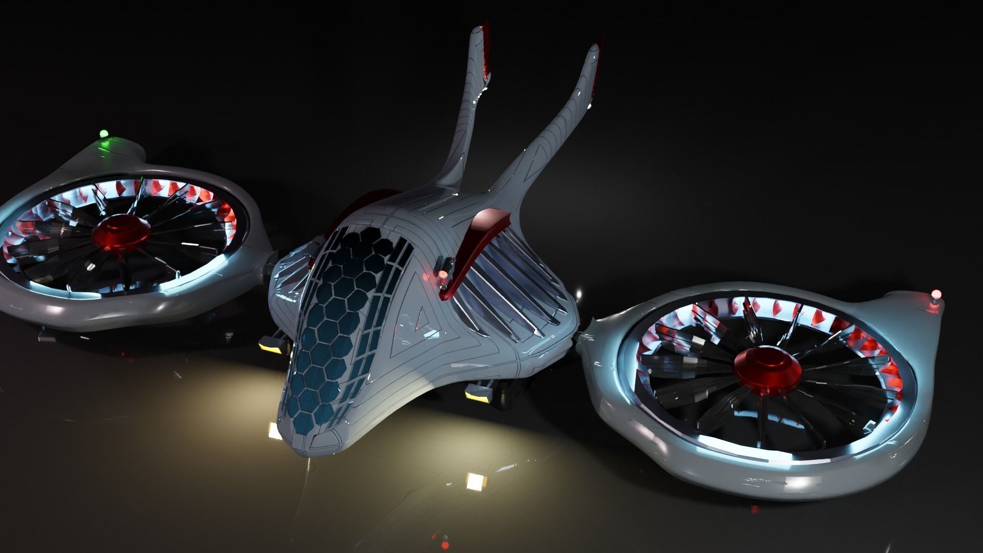 Passenger Drone Futuristic Concept 3D model | CGTrader