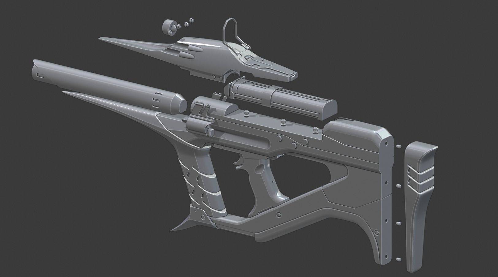 Necrosis THE RECLUSE Destiny 2 gun 3D model 3D printable | CGTrader