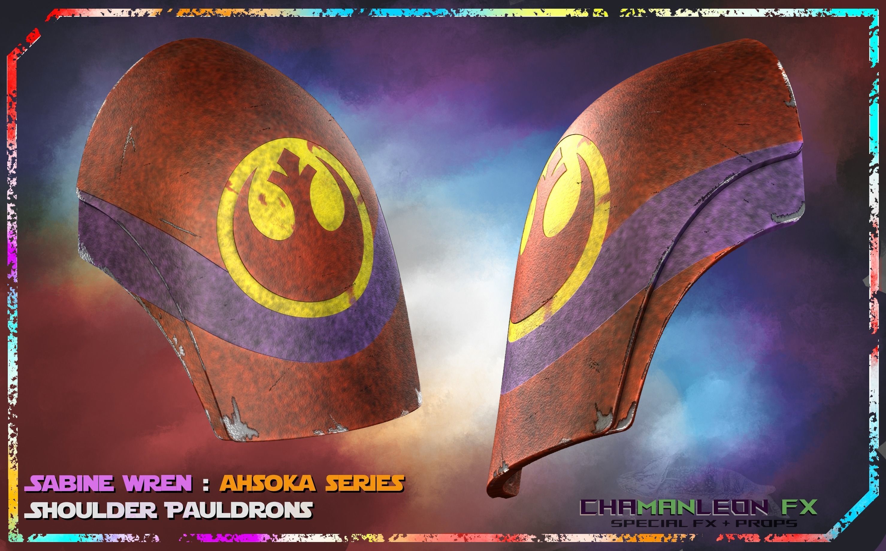 Sabine Wren Live Action Ahsoka Series Shoulder Armor Cosplay 3D model ...