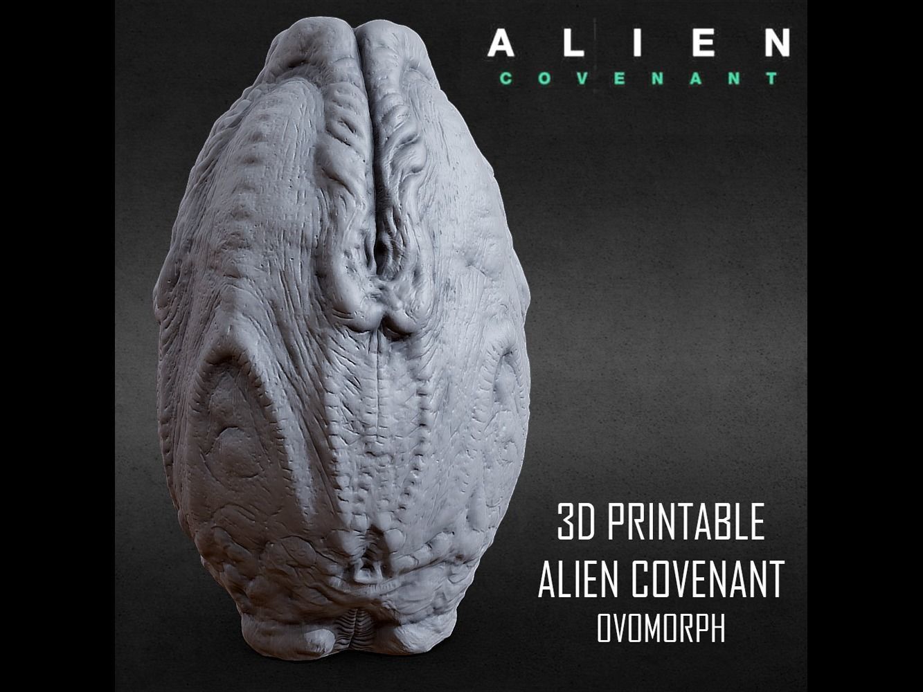 3D PRINTABLE ALIEN COVENANT CLOSED EGG 3D model 3D printable | CGTrader