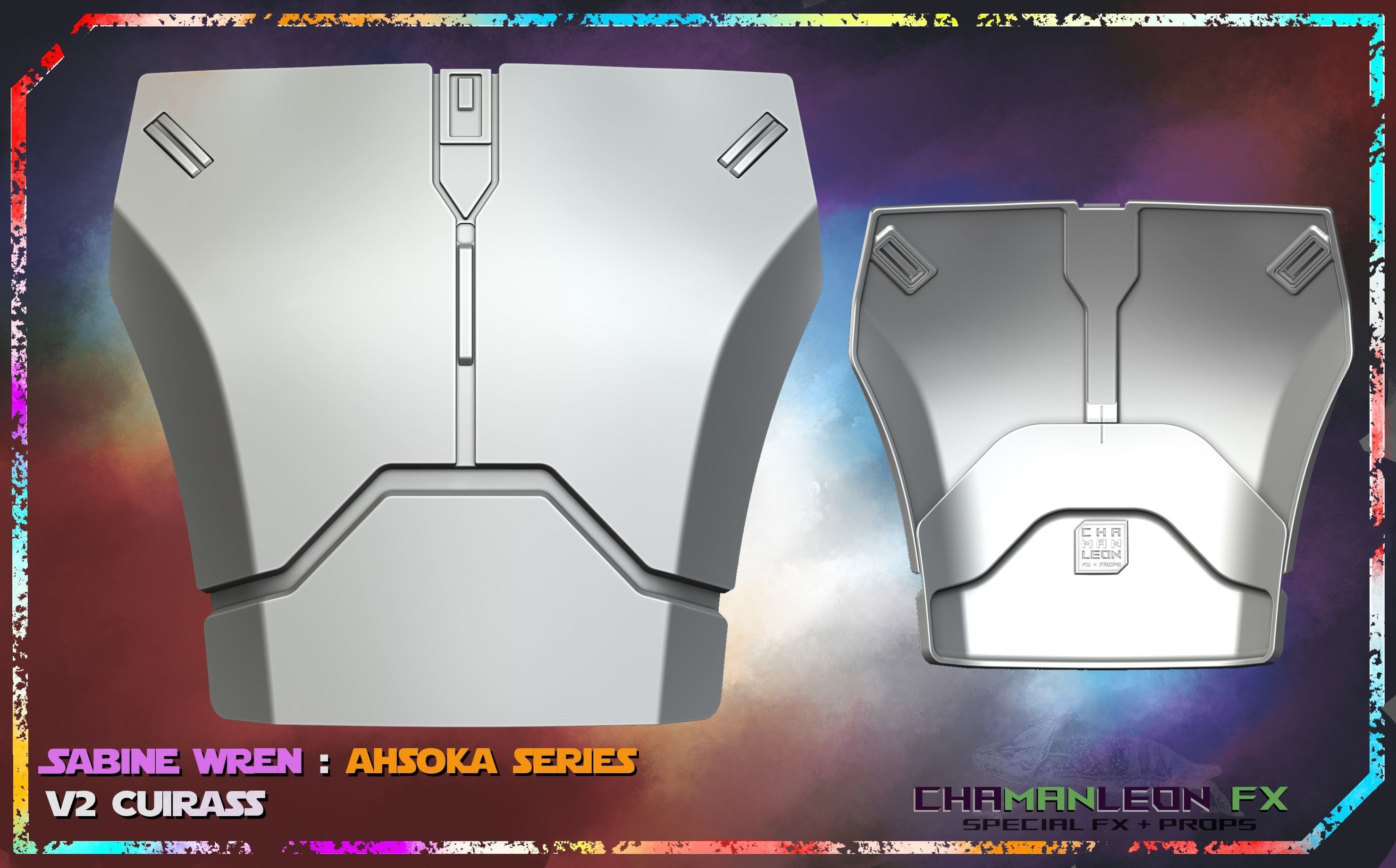 Sabine Wren Live Action Ahsoka Series Cuirass Armor Cosplay 3D model 3D ...