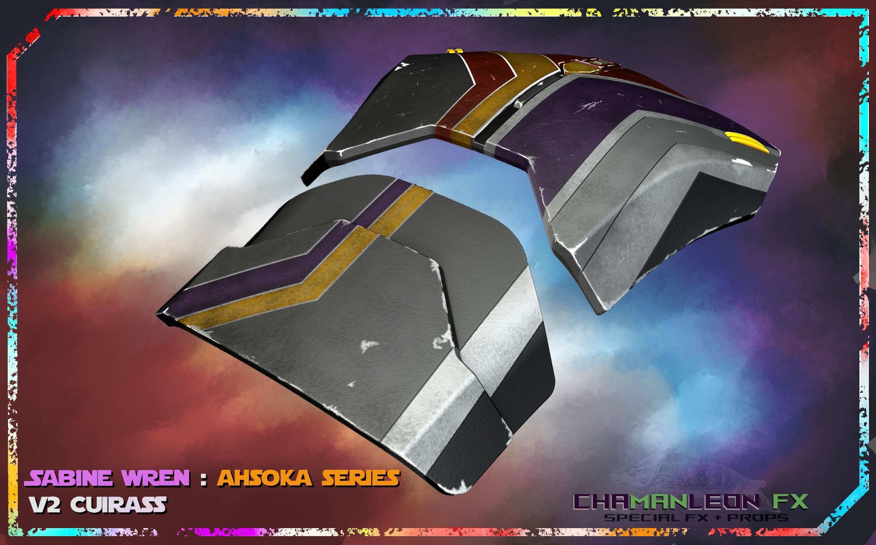 Sabine Wren Live Action Ahsoka Series Cuirass Armor Cosplay 3D model 3D ...
