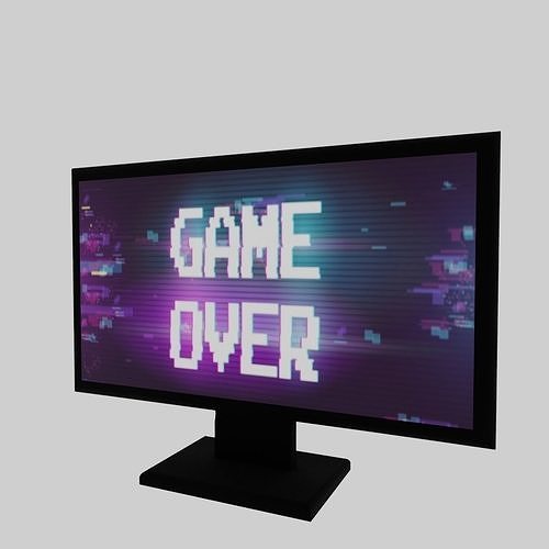 3D model Game over screen animated VR / AR / low-poly | CGTrader