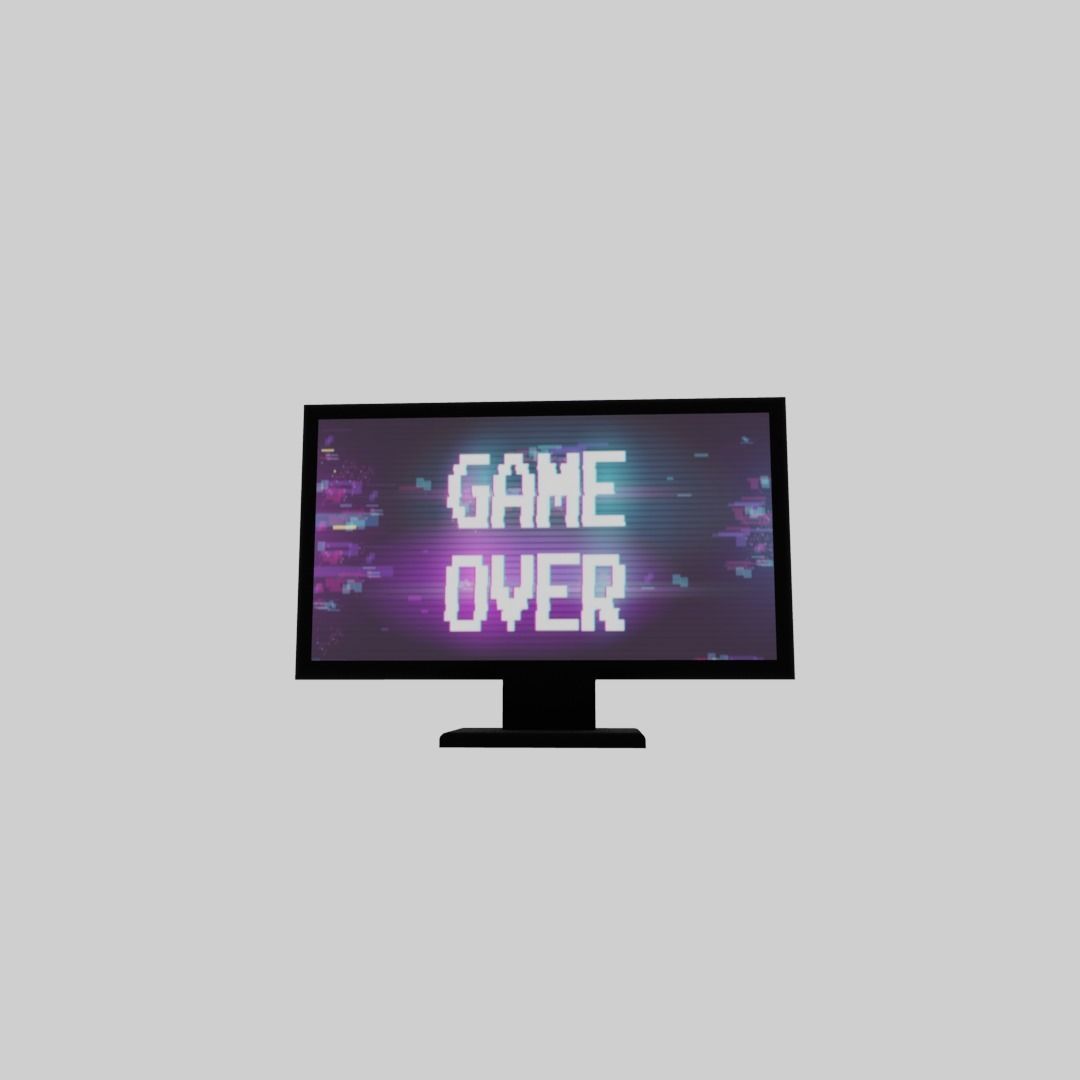 3D model Game over screen animated VR / AR / low-poly | CGTrader