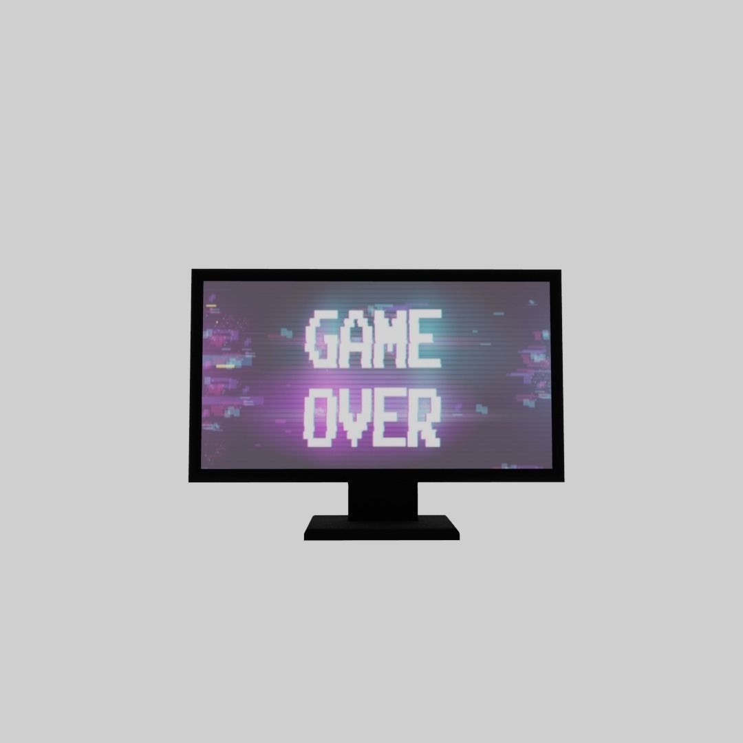 3D model Game over screen animated VR / AR / low-poly | CGTrader