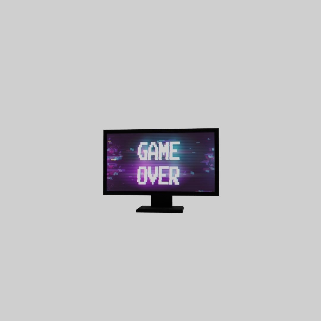 3D model Game over screen animated VR / AR / low-poly | CGTrader