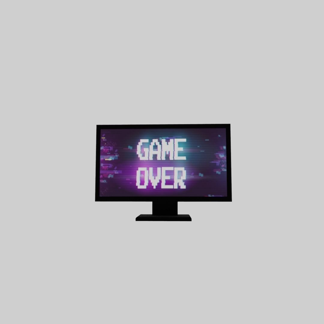 3D model Game over screen animated VR / AR / low-poly | CGTrader