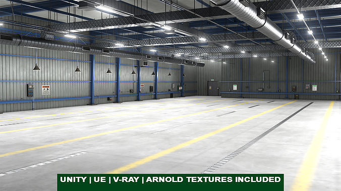 3D model Garage Interior 01 All PBR Unity UE Textures Included VR / AR ...