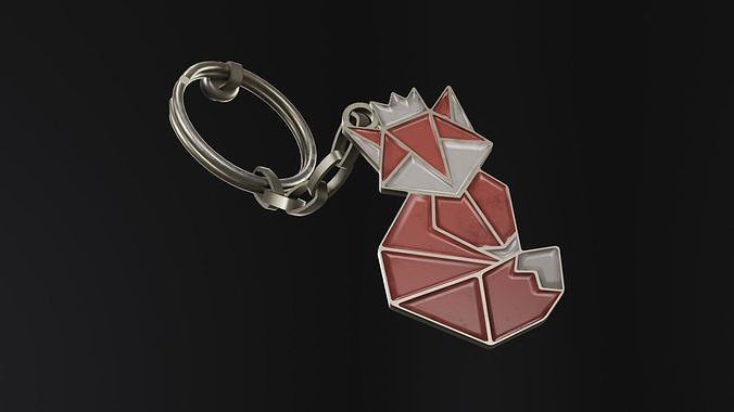3D model Keychain fox VR / AR / low-poly | CGTrader