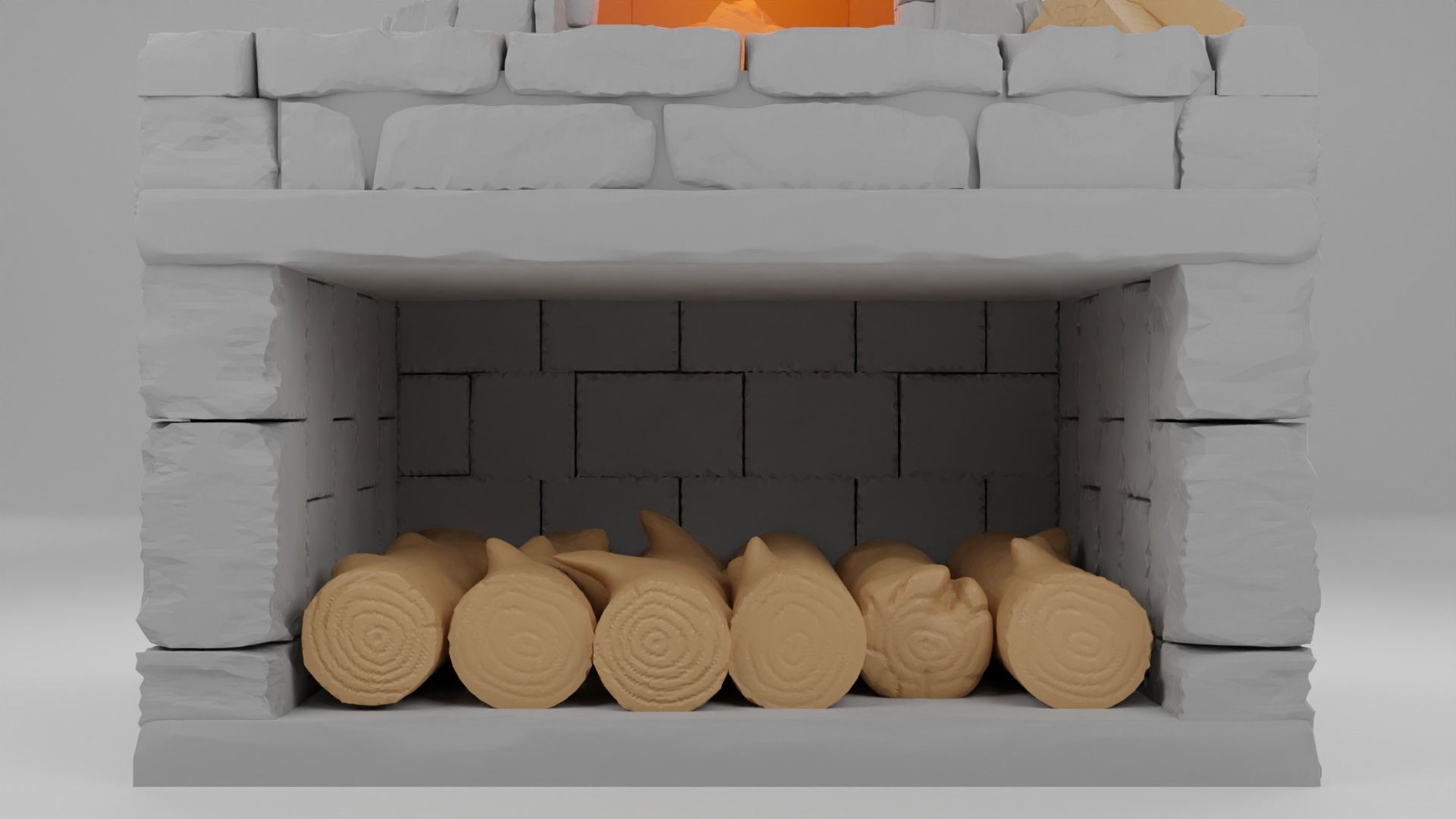 Medieval Fireplace 3D model 3D printable | CGTrader