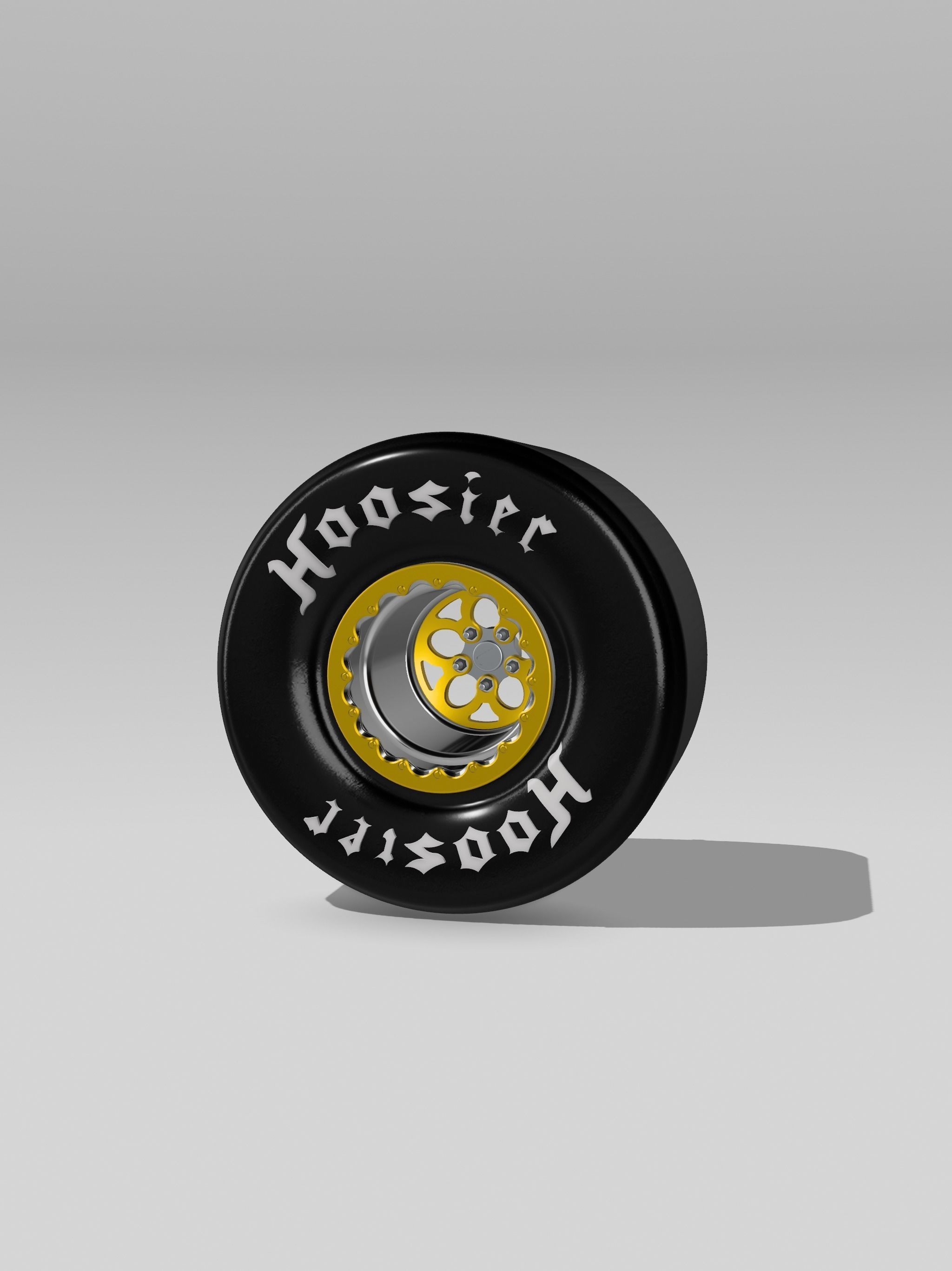 Drag Wheel COMBO Rear Weld Alpha 1 with Big Tire Hoosier 3D model 3D ...