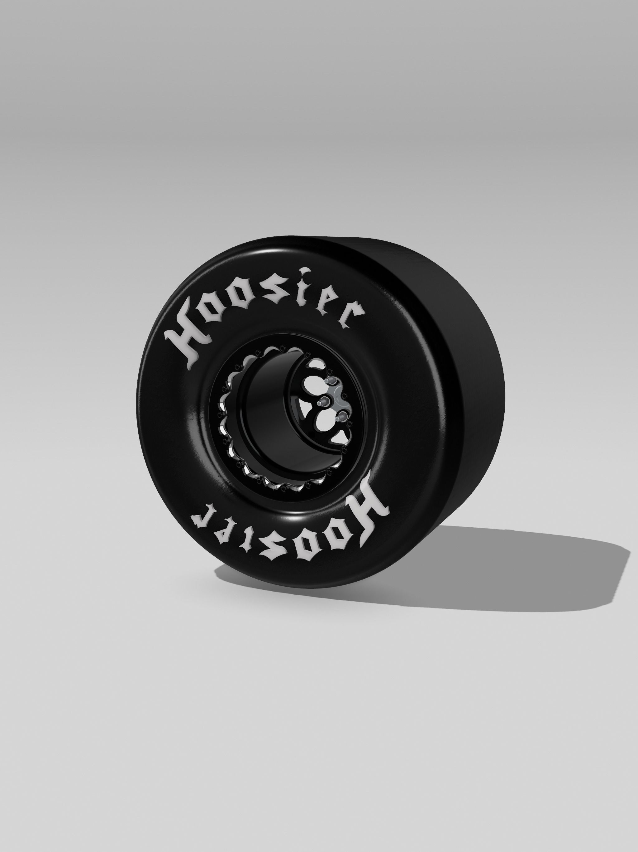 Drag Wheel COMBO Rear Weld Alpha 1 with Big Tire Hoosier 3D model 3D ...