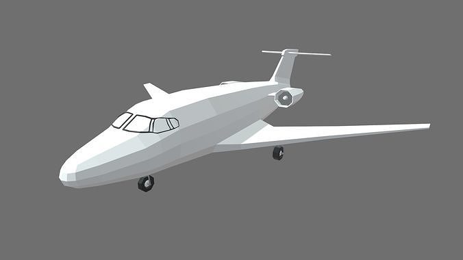 3D model Low Poly Plane 01 VR / AR / low-poly | CGTrader