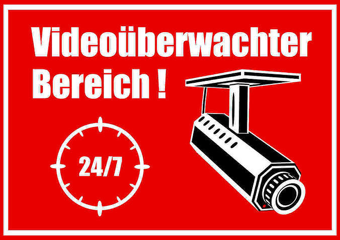 Security Camera and Warning Sign 3D model | CGTrader