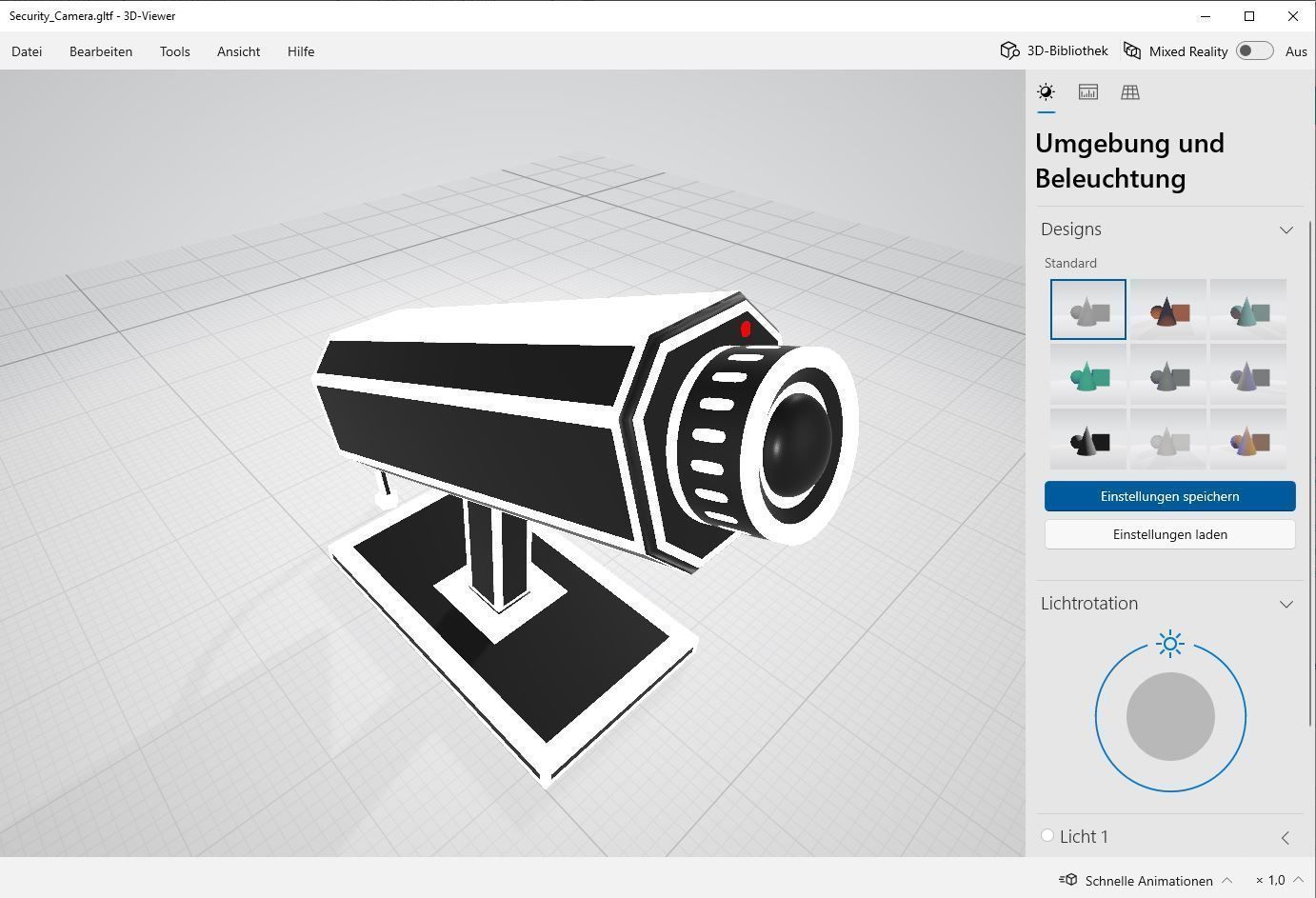 Security Camera and Warning Sign 3D model | CGTrader
