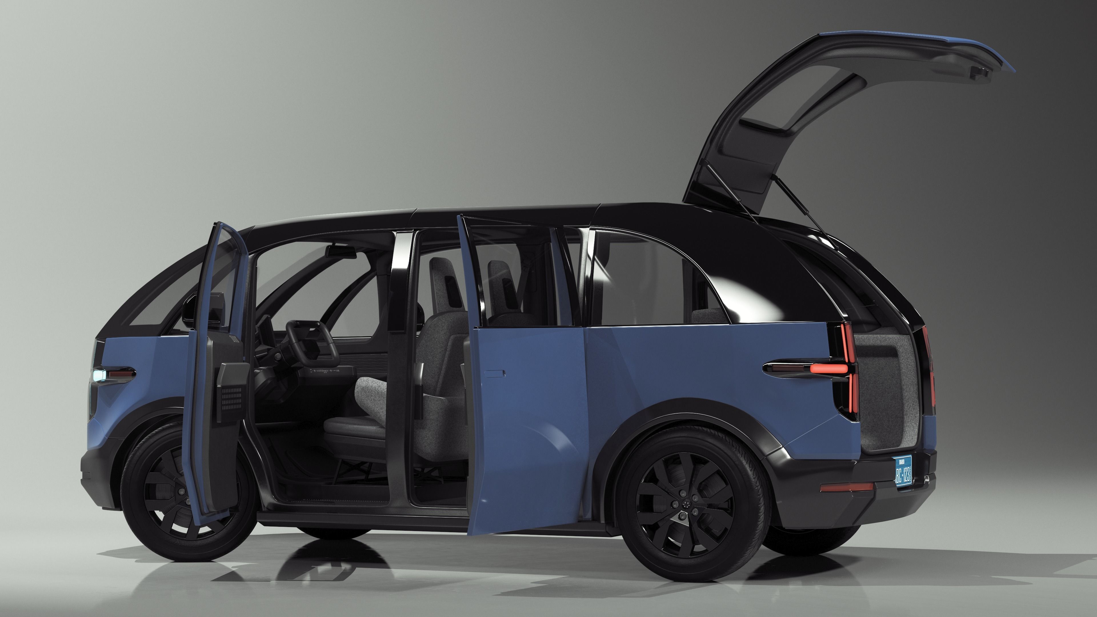 Canoo Lifestyle Vehicle Premium Blue Rigged 3D model rigged | CGTrader