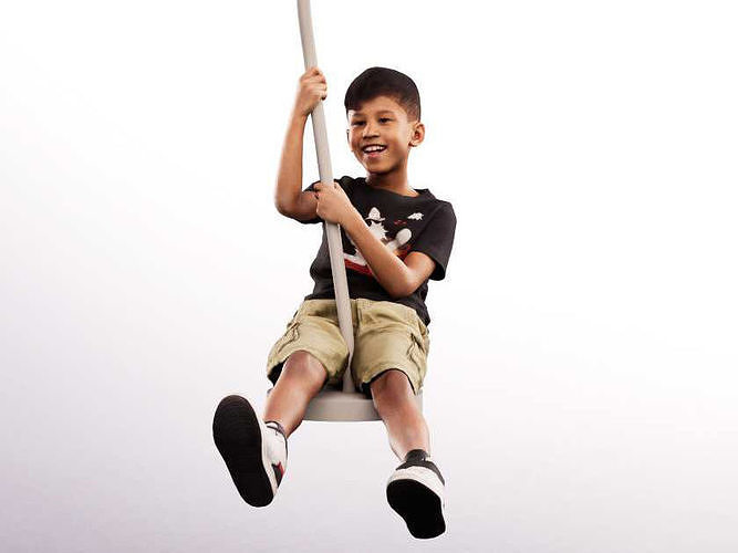 3D model Joey 14480 - Mediterranean Boy Riding A Cable Car On Playground VR / AR / low-poly ...