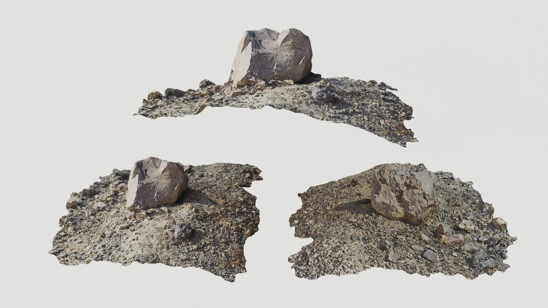 3D model Pile of stones pack VR / AR / low-poly | CGTrader
