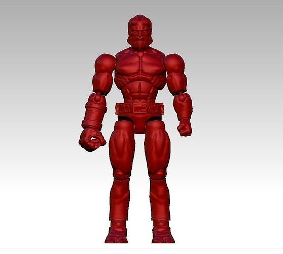 Hellboy - ARTICULATED ACTION FIGURE 100mm 3D model 3D printable | CGTrader