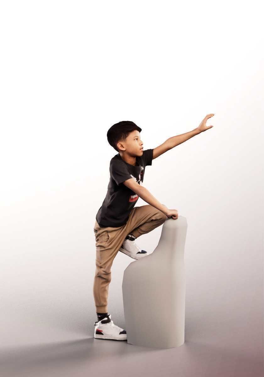 3D model Joey 14478 - Mediterranean Boy Playing On Climbing Frame VR ...