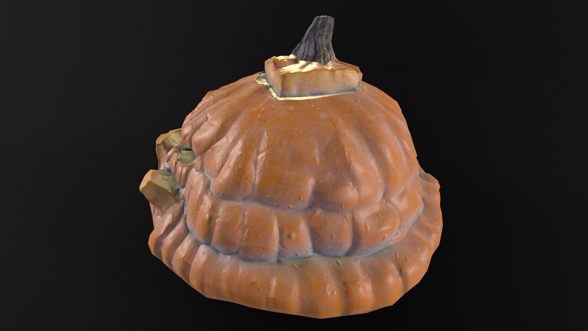 3D model Halloween Rotten Pumpkin VR / AR / low-poly | CGTrader