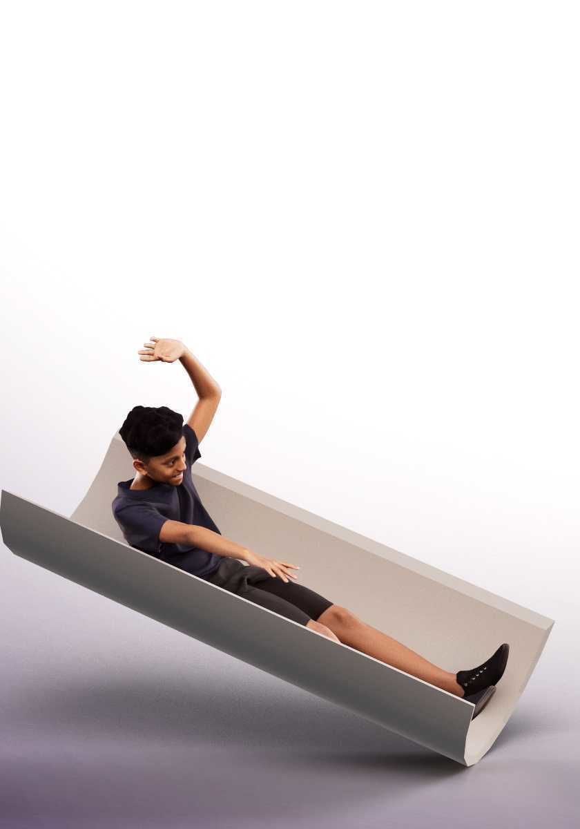 3D model Akesh 14427 - Mediterranean Boy Sliding On The Playground VR ...