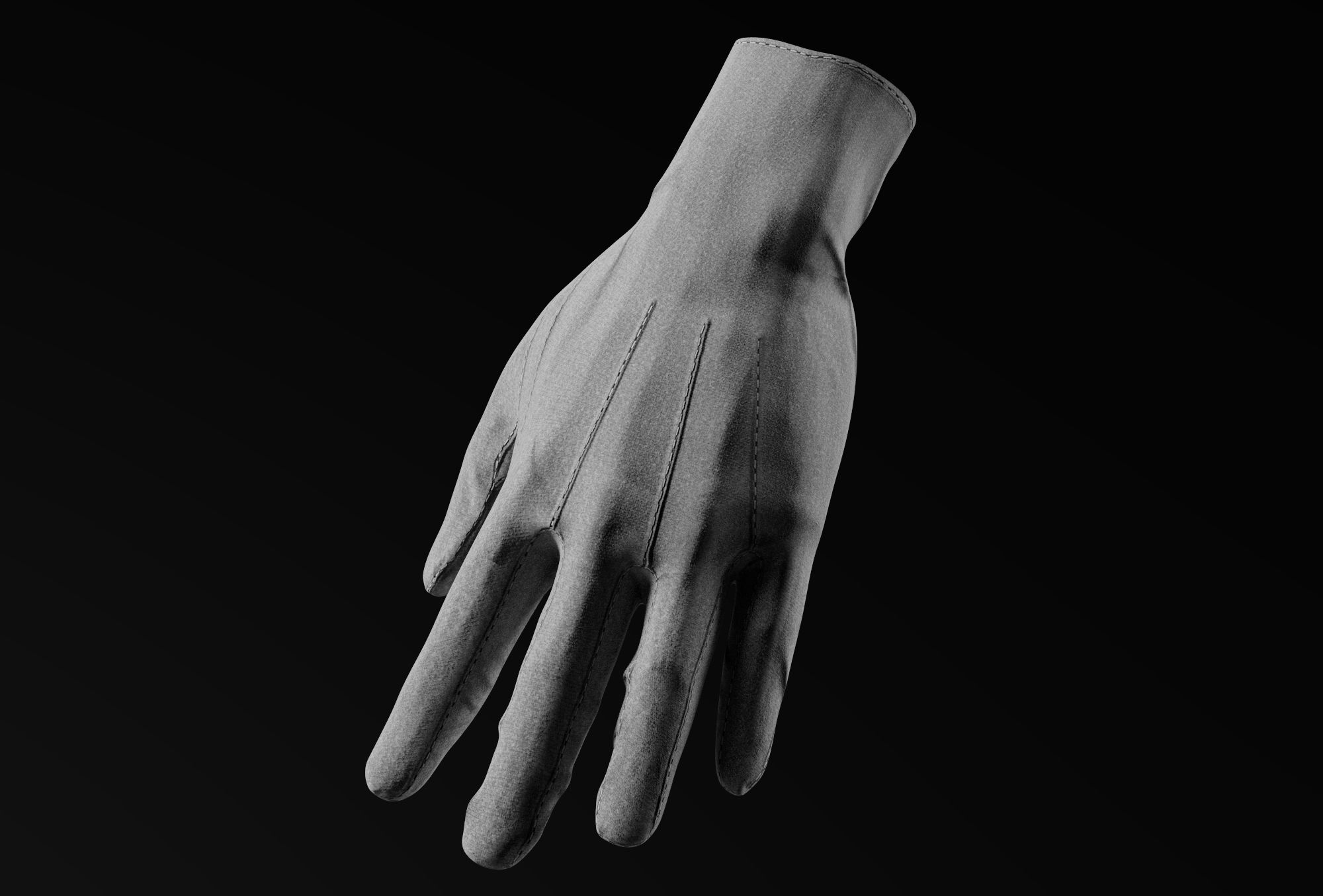 3D model white cotton glove VR / AR / low-poly | CGTrader