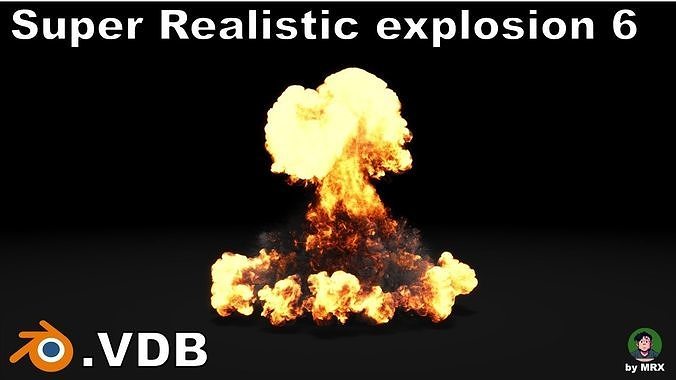 Super Realistic Explosion 6 - vdb animated 3D model animated | CGTrader