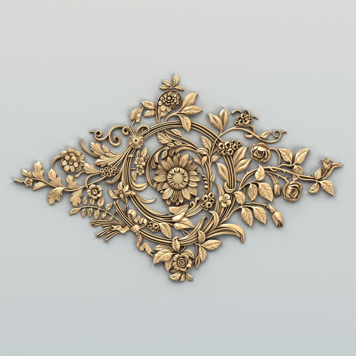 Round rosette 053 3D model | CGTrader