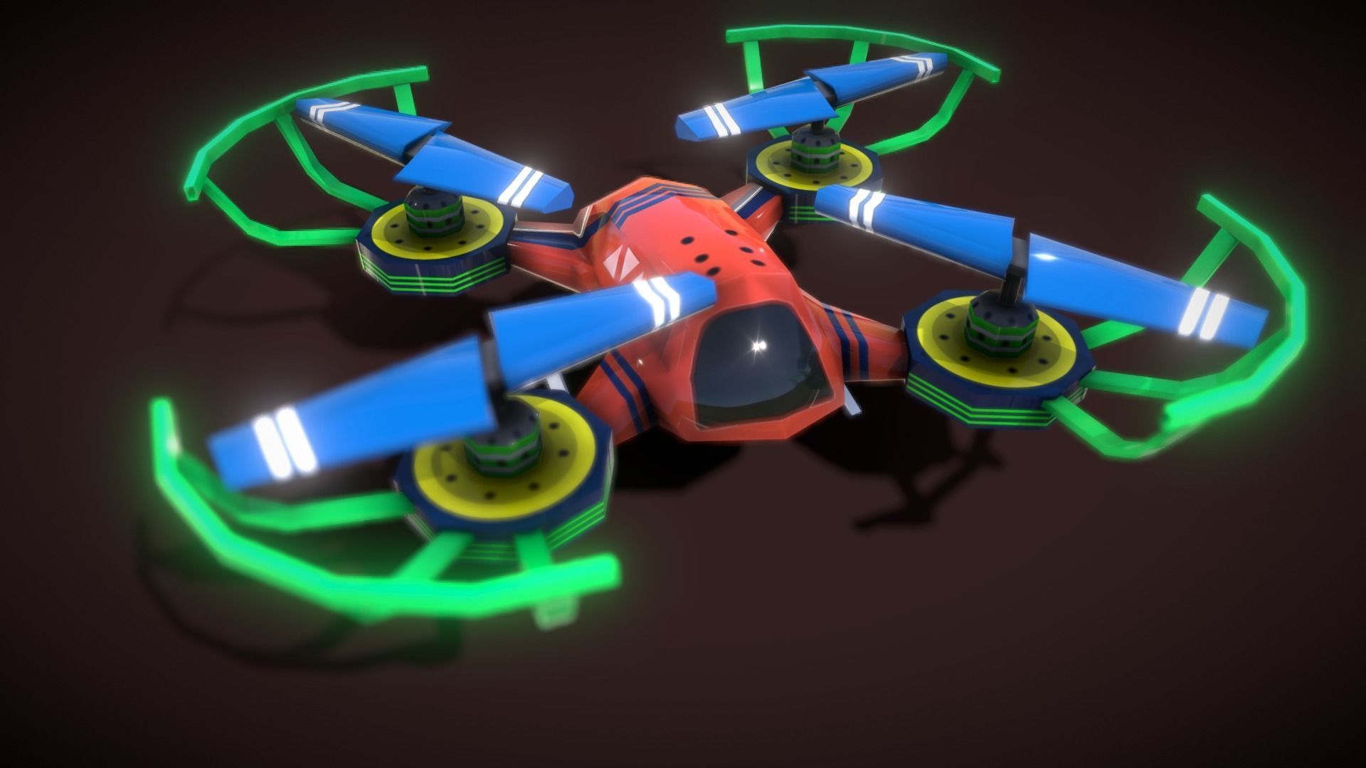 3D model Flycam Cartoon 1 VR / AR / low-poly | CGTrader