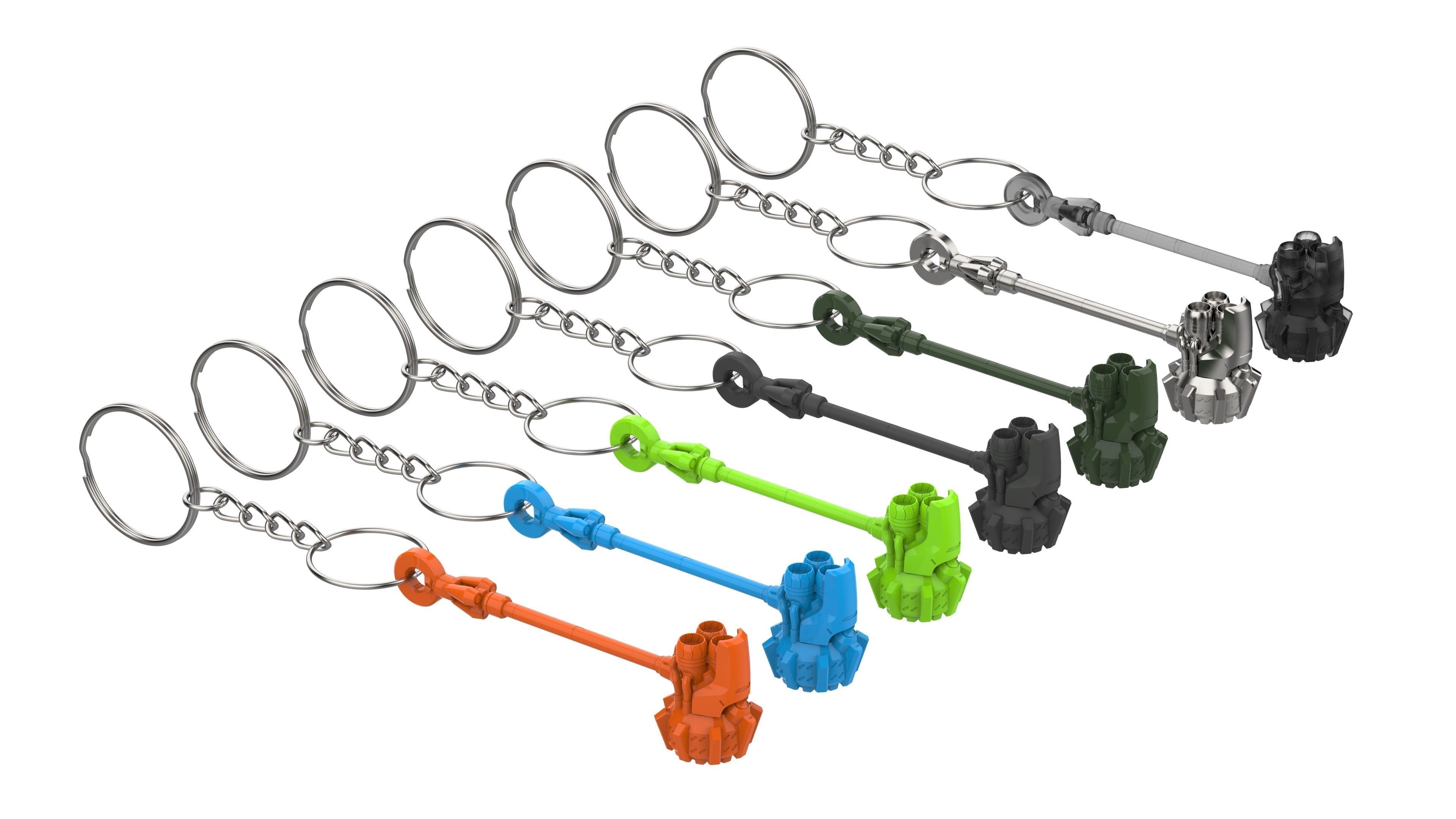 Keychain - Reinhardt Rocket Hammer - Overwatch - Printable - STL 3D ...