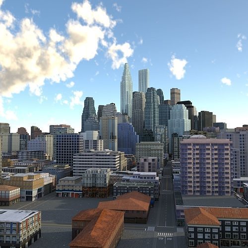 3D model City 84 VR / AR / low-poly | CGTrader