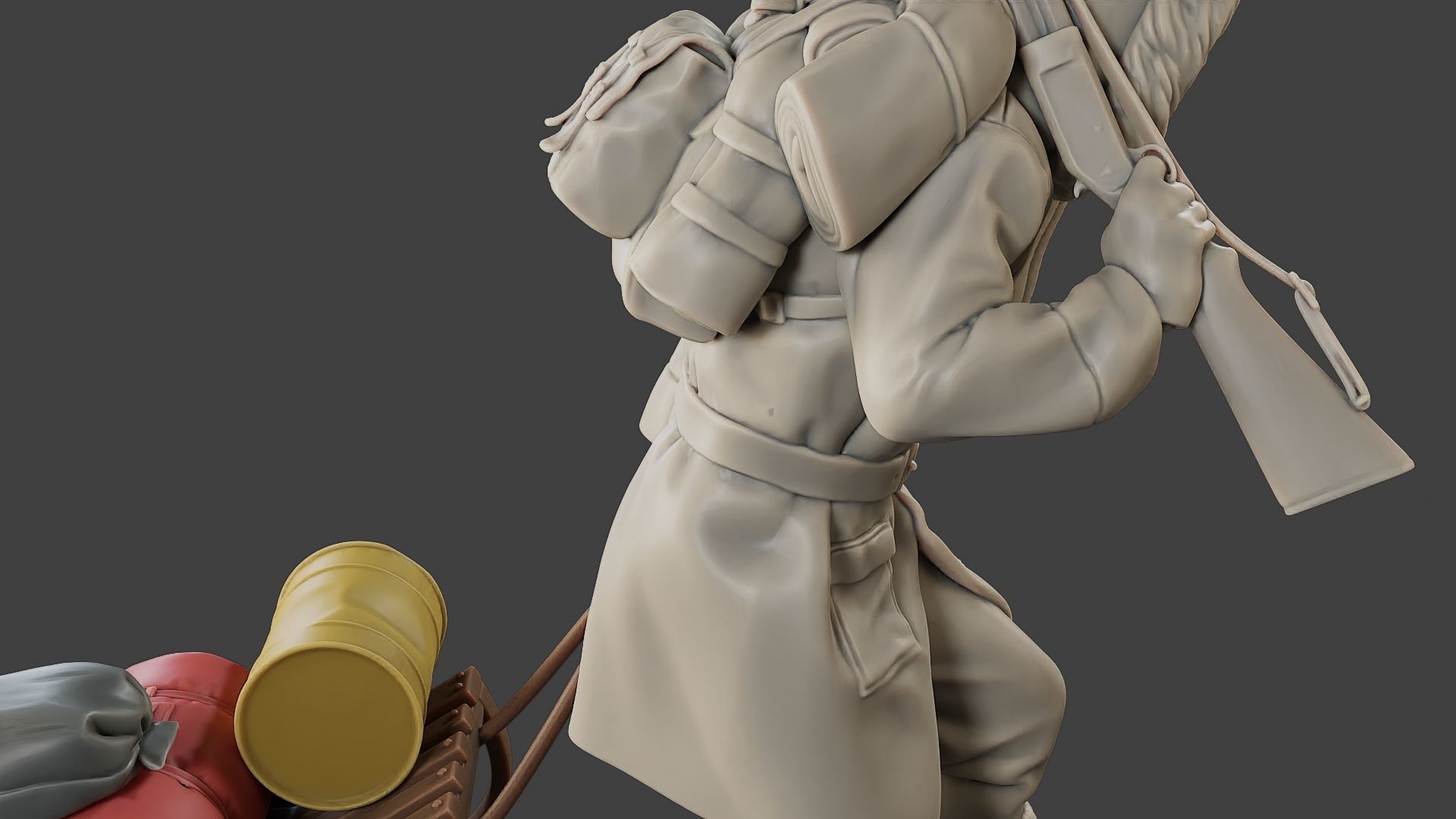 Post-Apocalyptic Male PAM1 001 3D model 3D printable | CGTrader