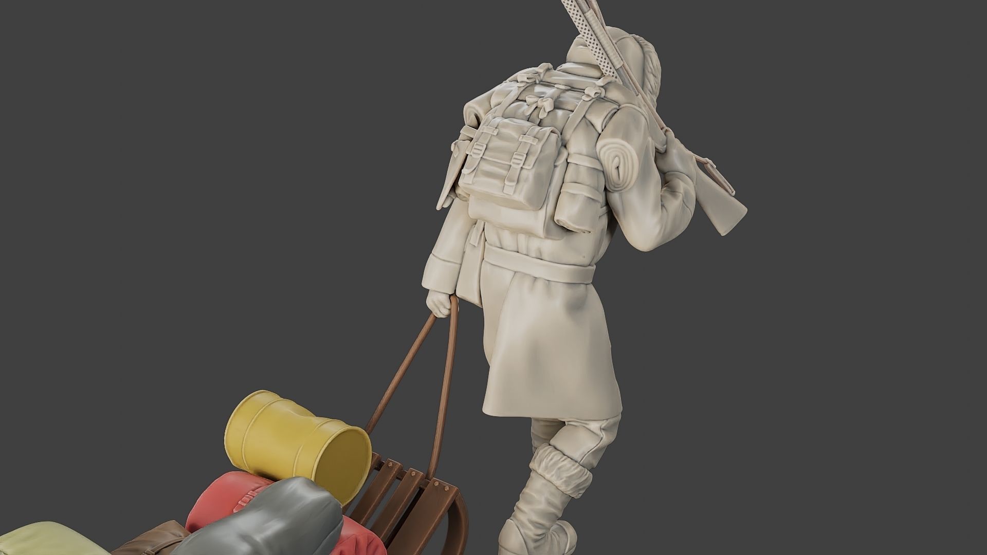 Post-Apocalyptic Male PAM1 001 3D model 3D printable | CGTrader