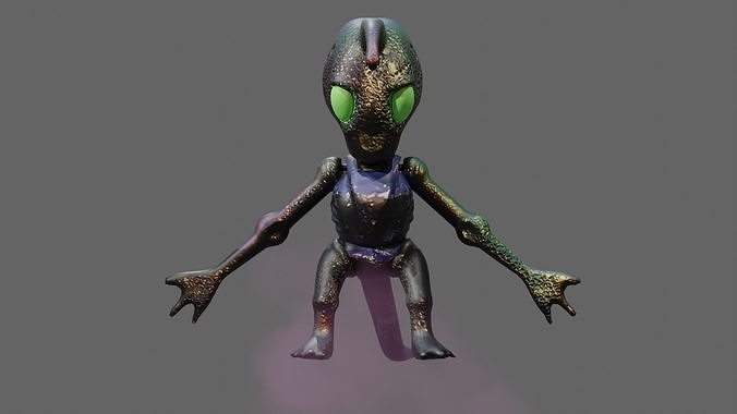 3D model 3D model of an alien creature LP VR / AR / low-poly | CGTrader