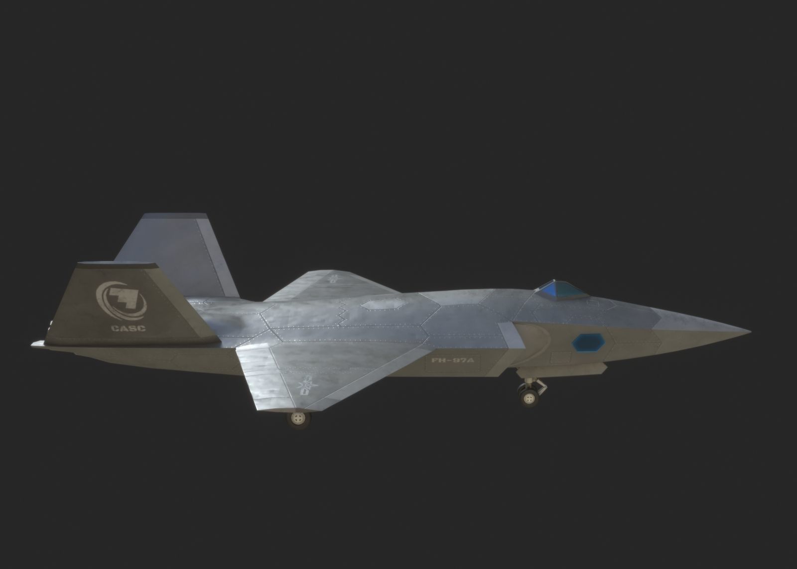 3D model Chinese Air Force CASC FH97A UAV VR / AR / low-poly | CGTrader