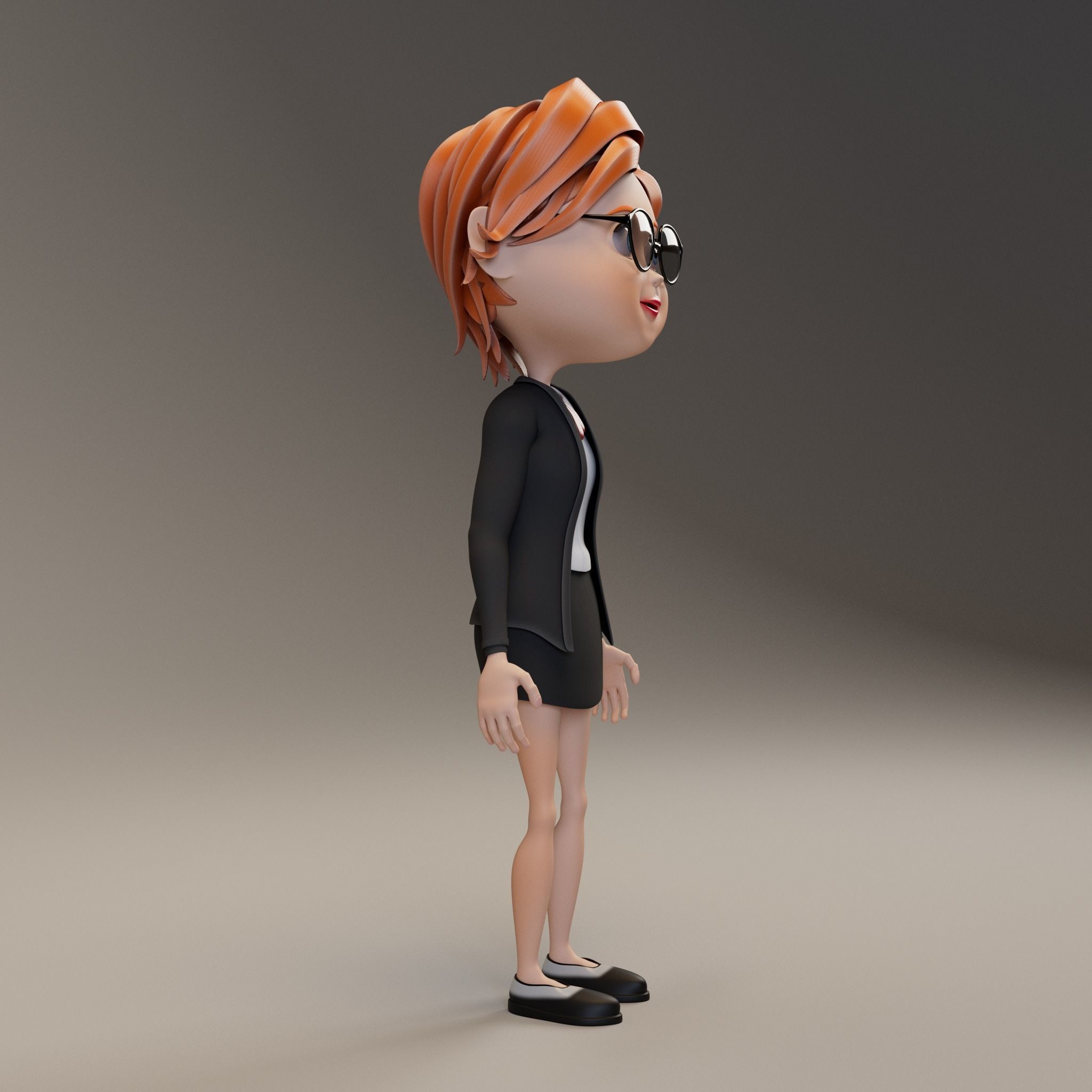 Rigged Cartoon Office Woman 3D model animated rigged | CGTrader