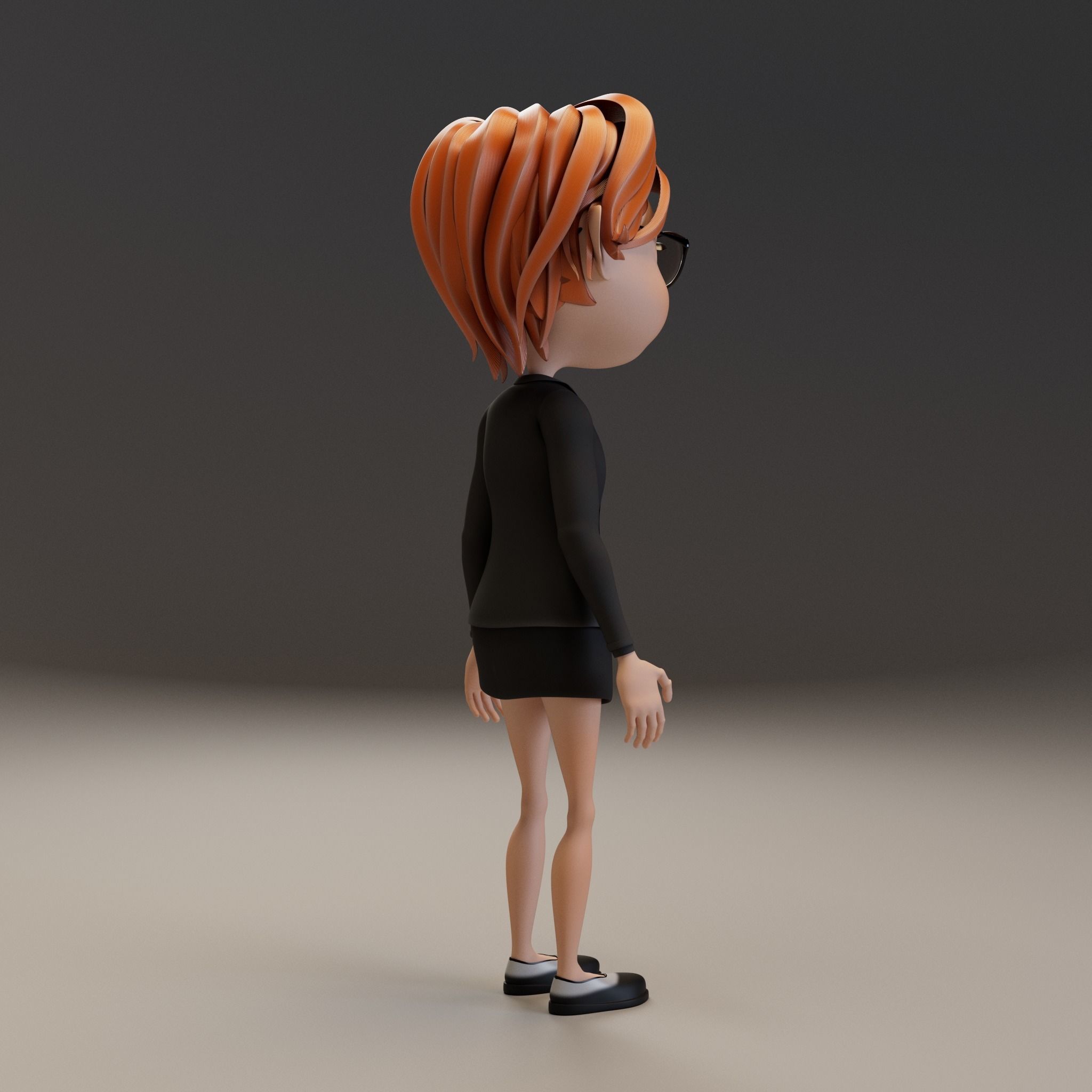 Rigged Cartoon Office Woman 3D model animated rigged | CGTrader