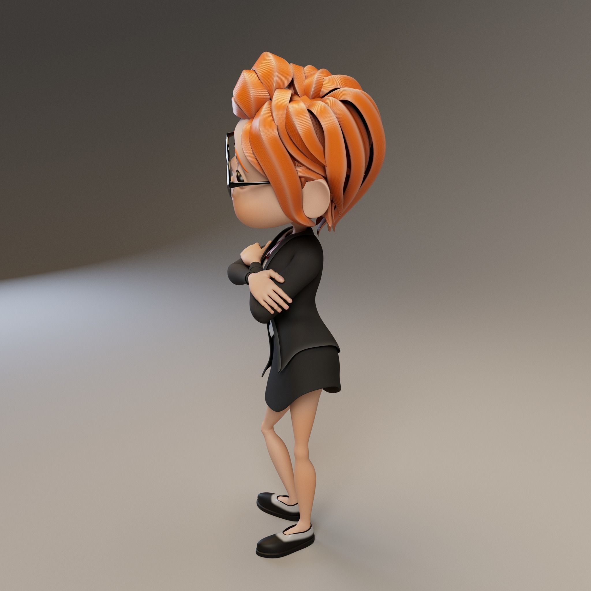 Rigged Cartoon Office Woman 3D model animated rigged | CGTrader