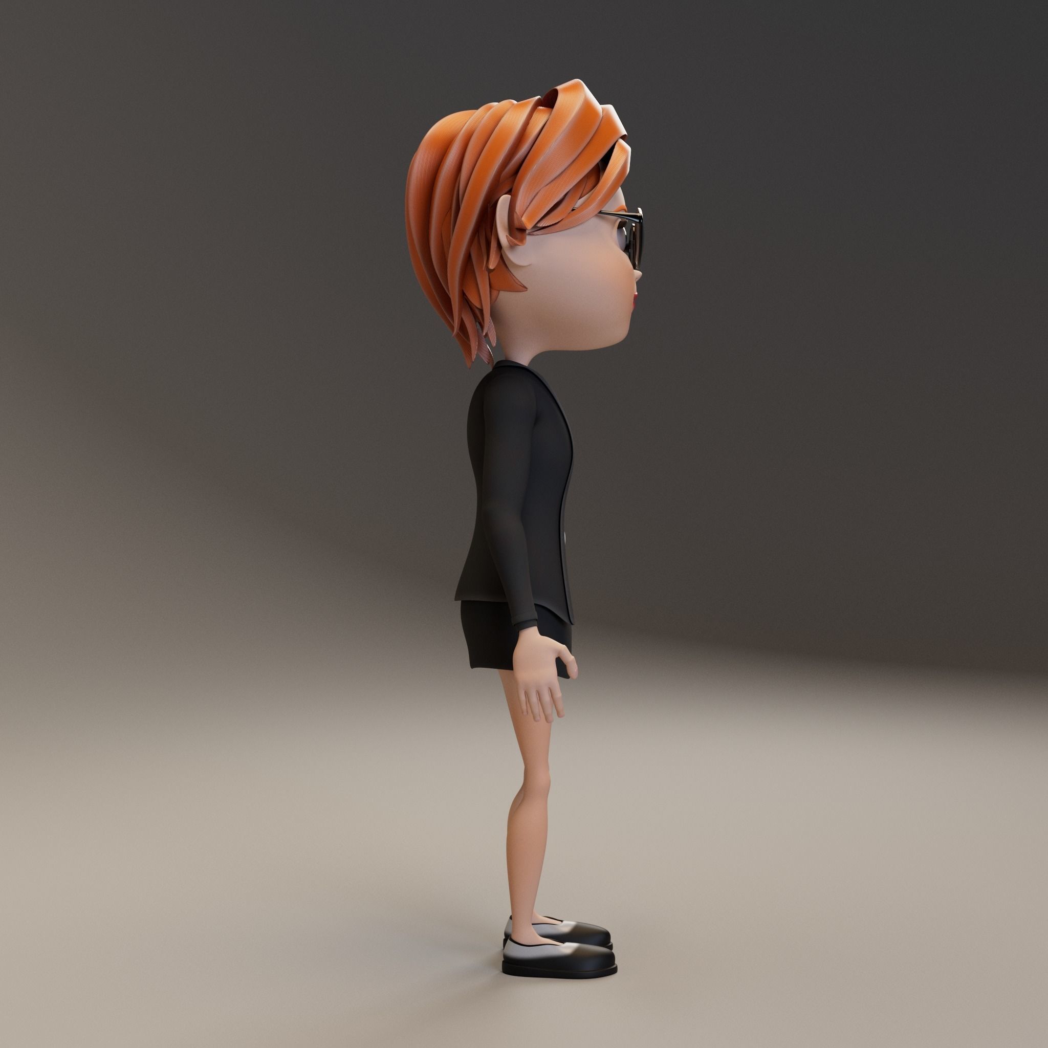 Rigged Cartoon Office Woman 3D model animated rigged | CGTrader